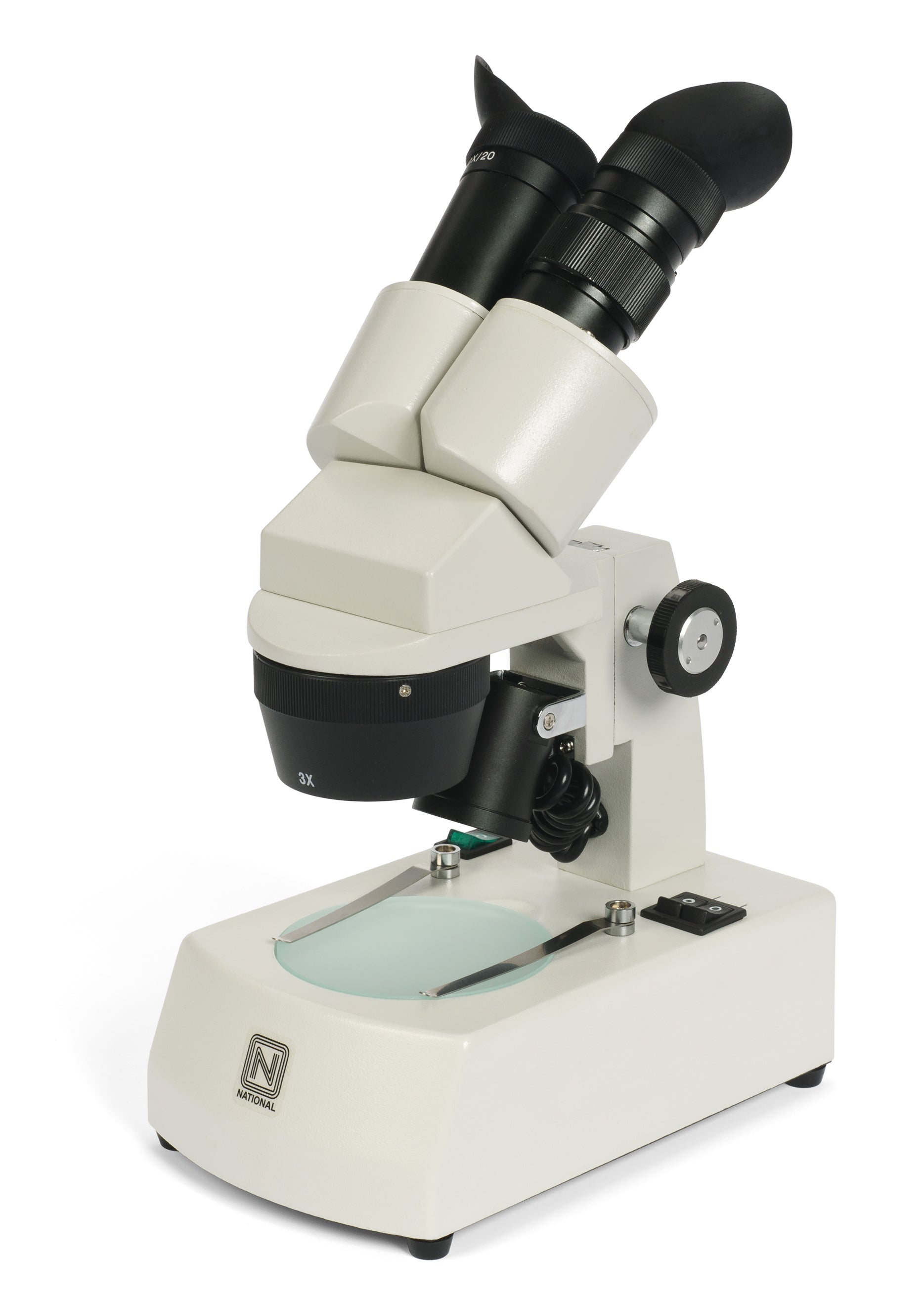 Compact Dual Magnification Stereo Microscope with Rechargeable ...